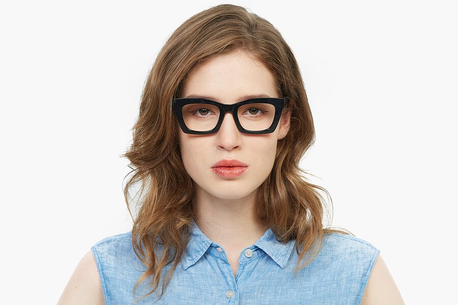 Cornelia Cat Eye Black Full-Frame TR90 Eyeglasses | GlassesShop