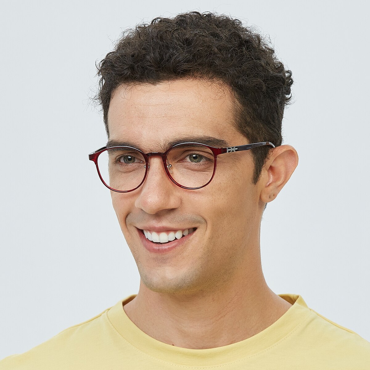 Enid Round Red Full-Frame Ultem Eyeglasses | GlassesShop