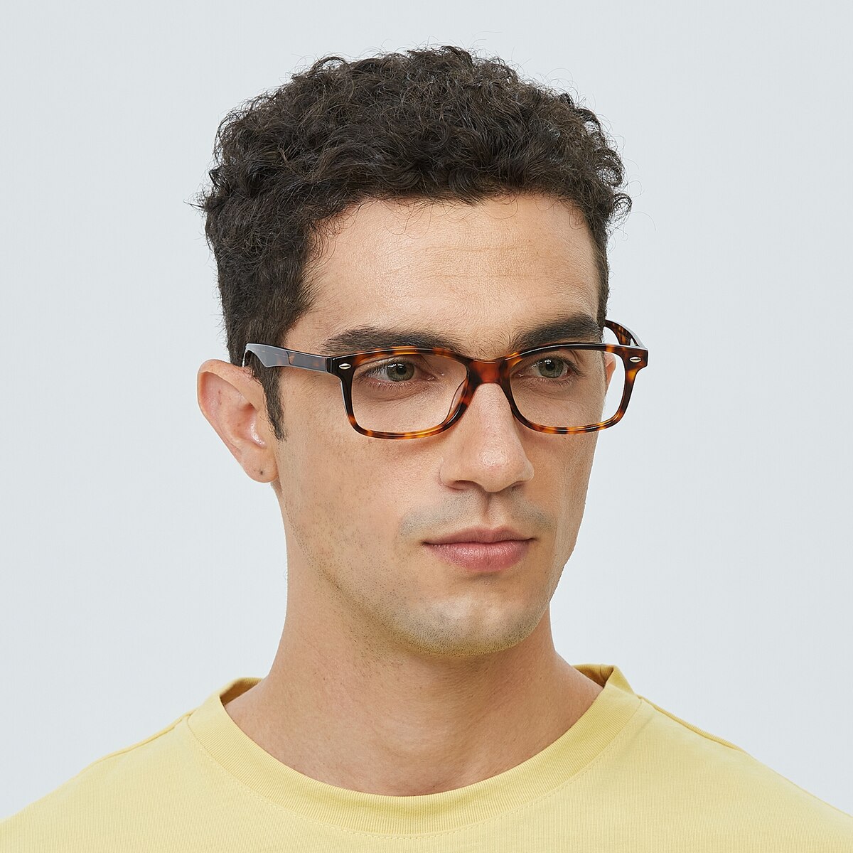 Gary Rectangle Tortoise Full-Frame Acetate Eyeglasses | GlassesShop