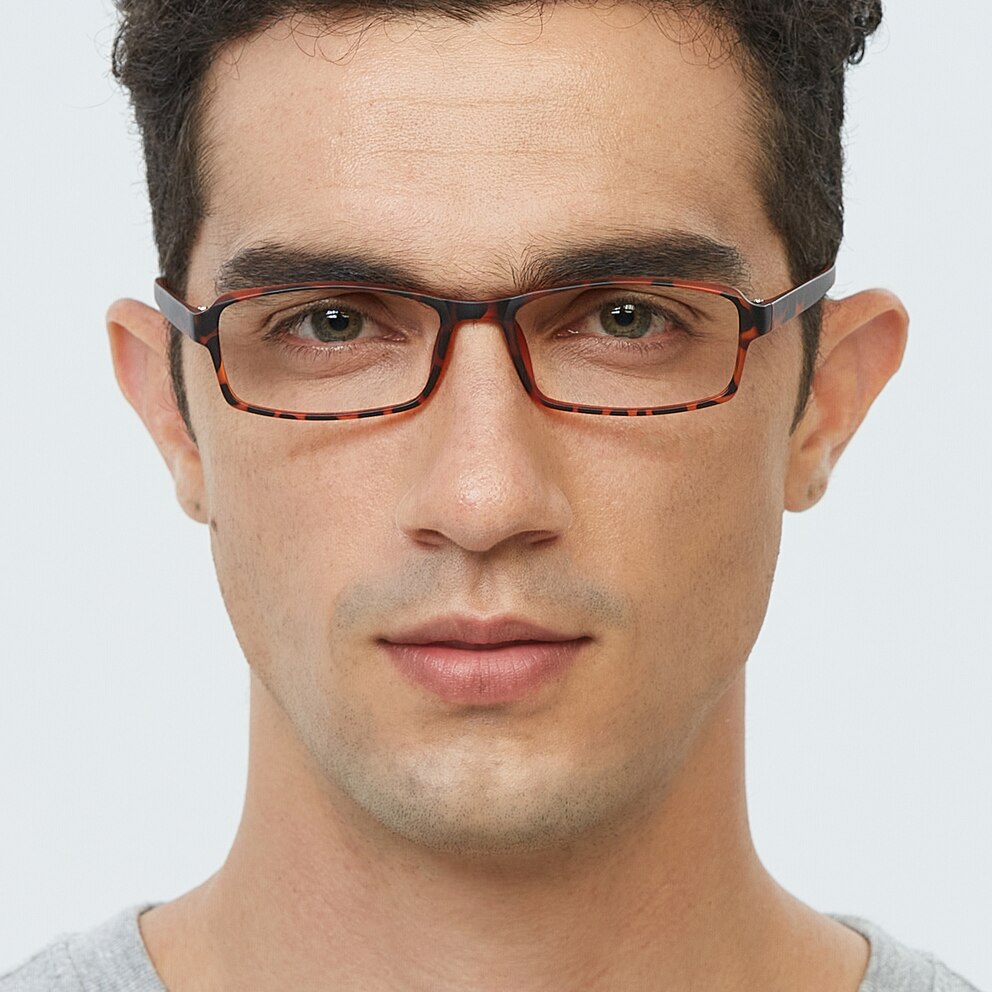 Wing Rectangle Tortoise Full-Frame TR90 Eyeglasses | GlassesShop