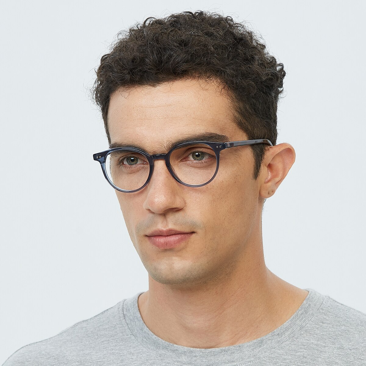 Morning Round - Light Blue/Tortoise Eyeglasses