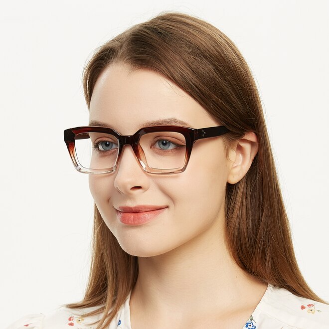 Tower Brown Eyeglasses Square