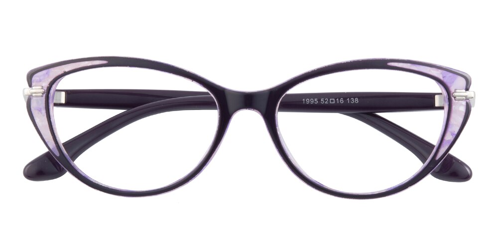Sabrina Cat Eye Purple Full-Frame Plastic Eyeglasses | GlassesShop