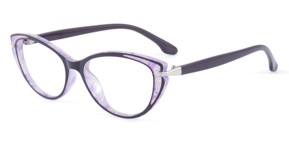 Sabrina Cat Eye Purple Full-Frame Plastic Eyeglasses | GlassesShop