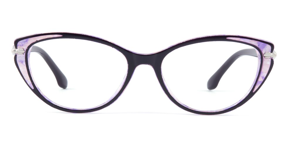 Sabrina Cat Eye Purple Full-Frame Plastic Eyeglasses | GlassesShop