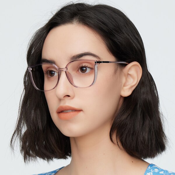 Hannah Cat Eye Light Purple Full-Frame TR90 Eyeglasses | GlassesShop
