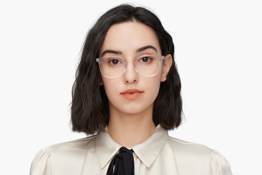 Crescent Square Crystal Full-Frame Acetate Eyeglasses | GlassesShop