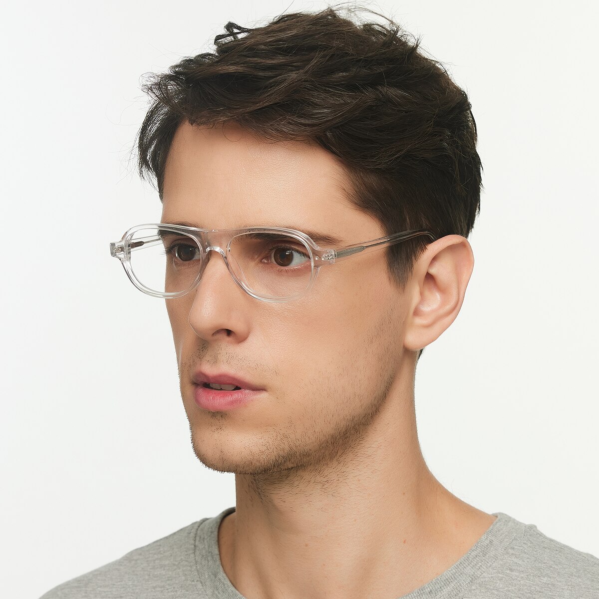 Lancaster Aviator Crystal Full-Frame Acetate Eyeglasses | GlassesShop