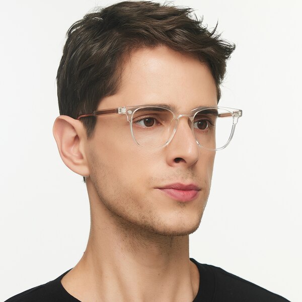 Pittsfield Classic Wayframe Crystal Full-Frame TR90 Eyeglasses ...