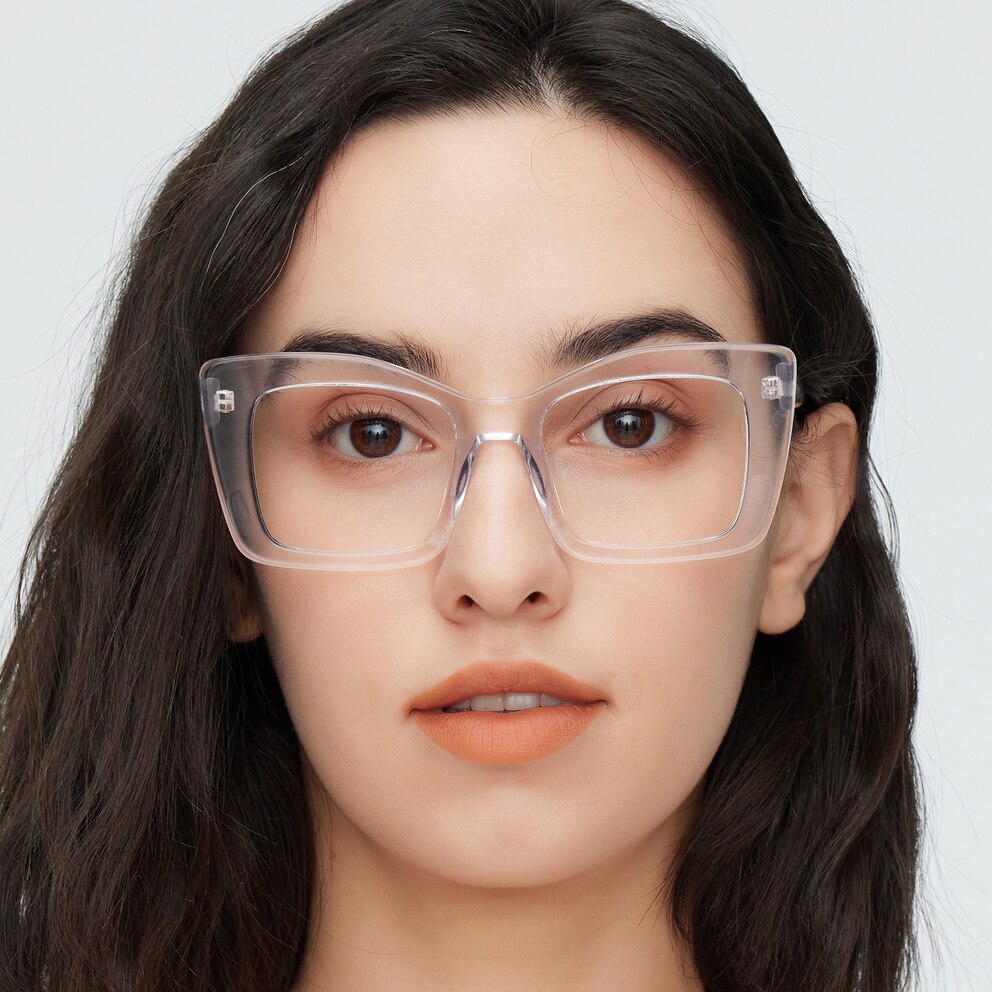 Lina Cat Eye - Crystal Eyeglasses