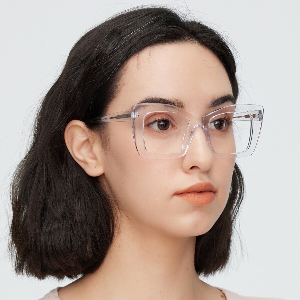 Lina Cat Eye - Crystal Eyeglasses