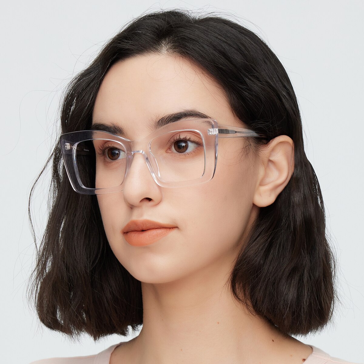 Lina Cat Eye - Crystal Eyeglasses