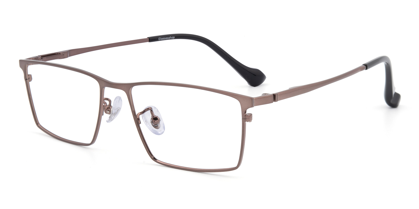 Aurelio Rectangle - Brown Eyeglasses