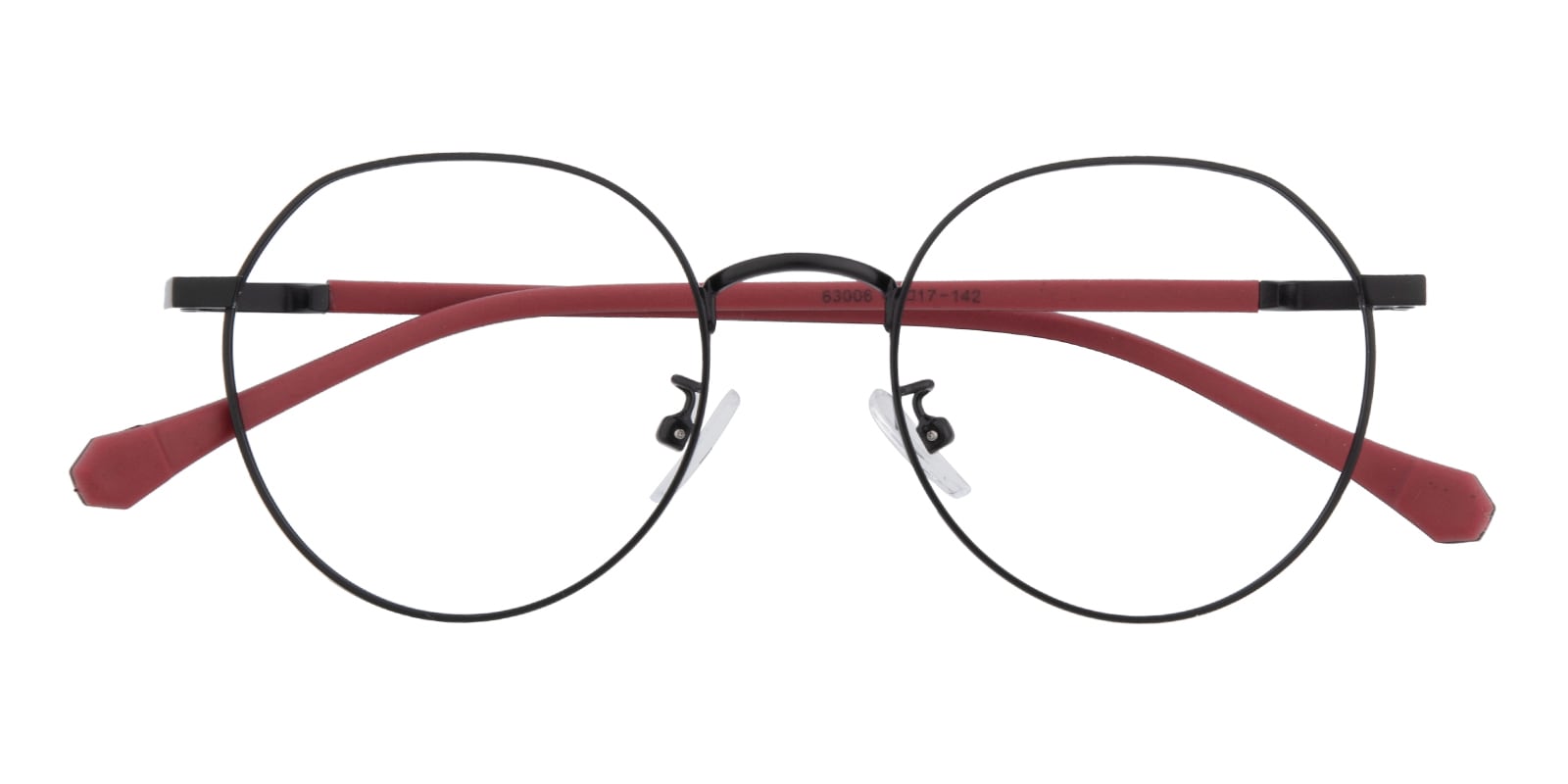 Superior Round - Black/Red Eyeglasses