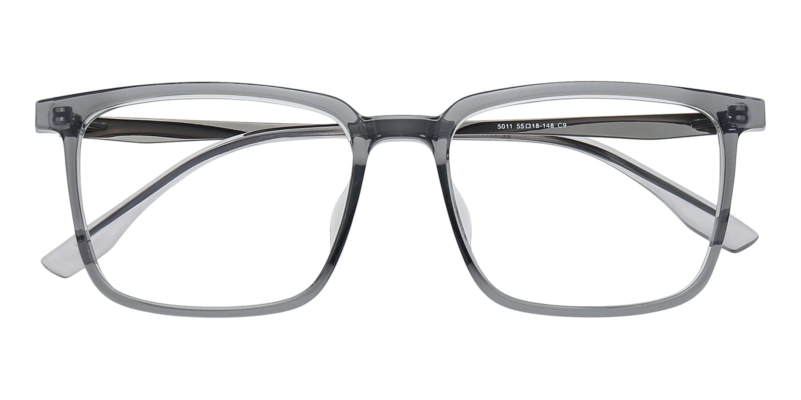 Ernest Rectangle Gray Eyeglasses | Glassesshop