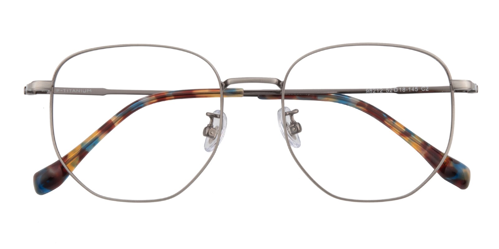 Gresham Polygon Gunmetal Eyeglasses | Glassesshop