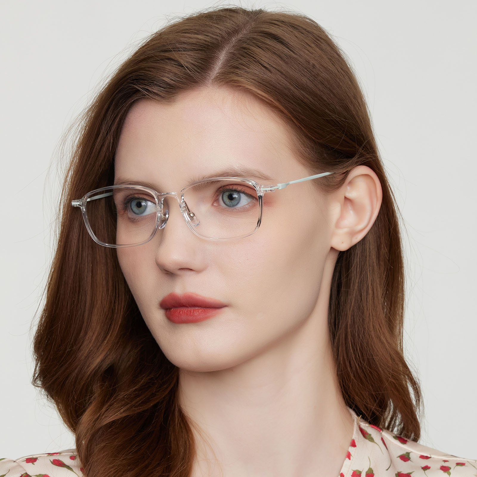 Hearst Rectangle - Crystal Eyeglasses