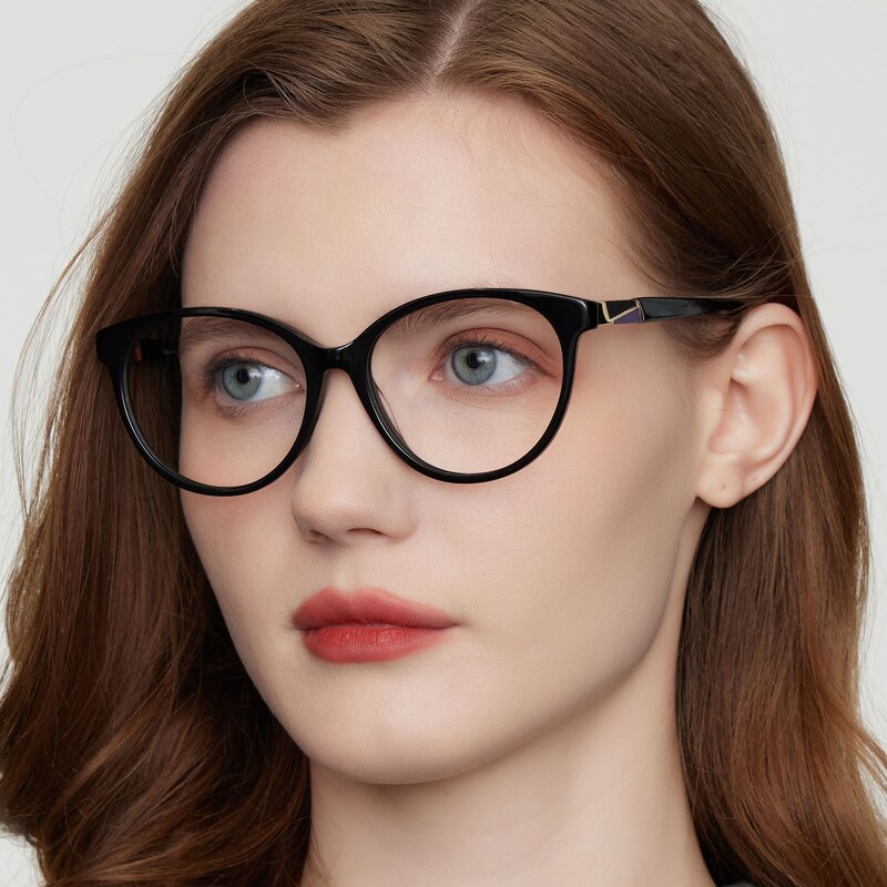 Marquette Oval - Black Eyeglasses