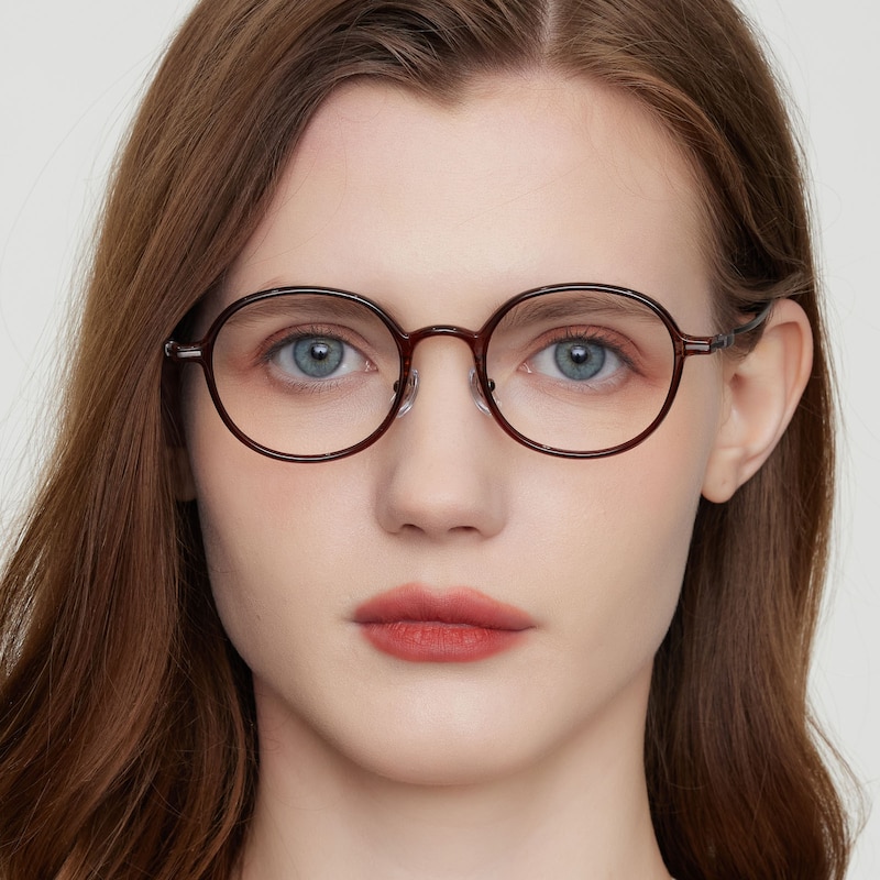 Holmes Round - Burgundy Eyeglasses
