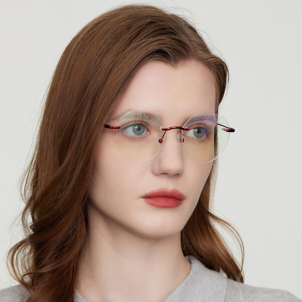 Gadsden Polygon - Red Eyeglasses
