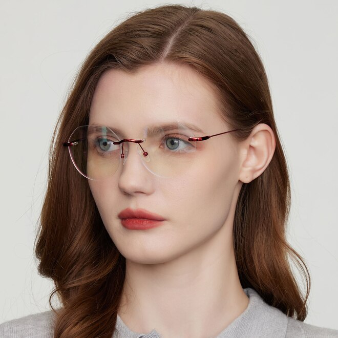 Gadsden Polygon - Red Eyeglasses