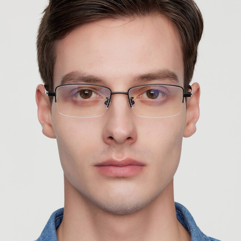 Barry Rectangle - Black Eyeglasses