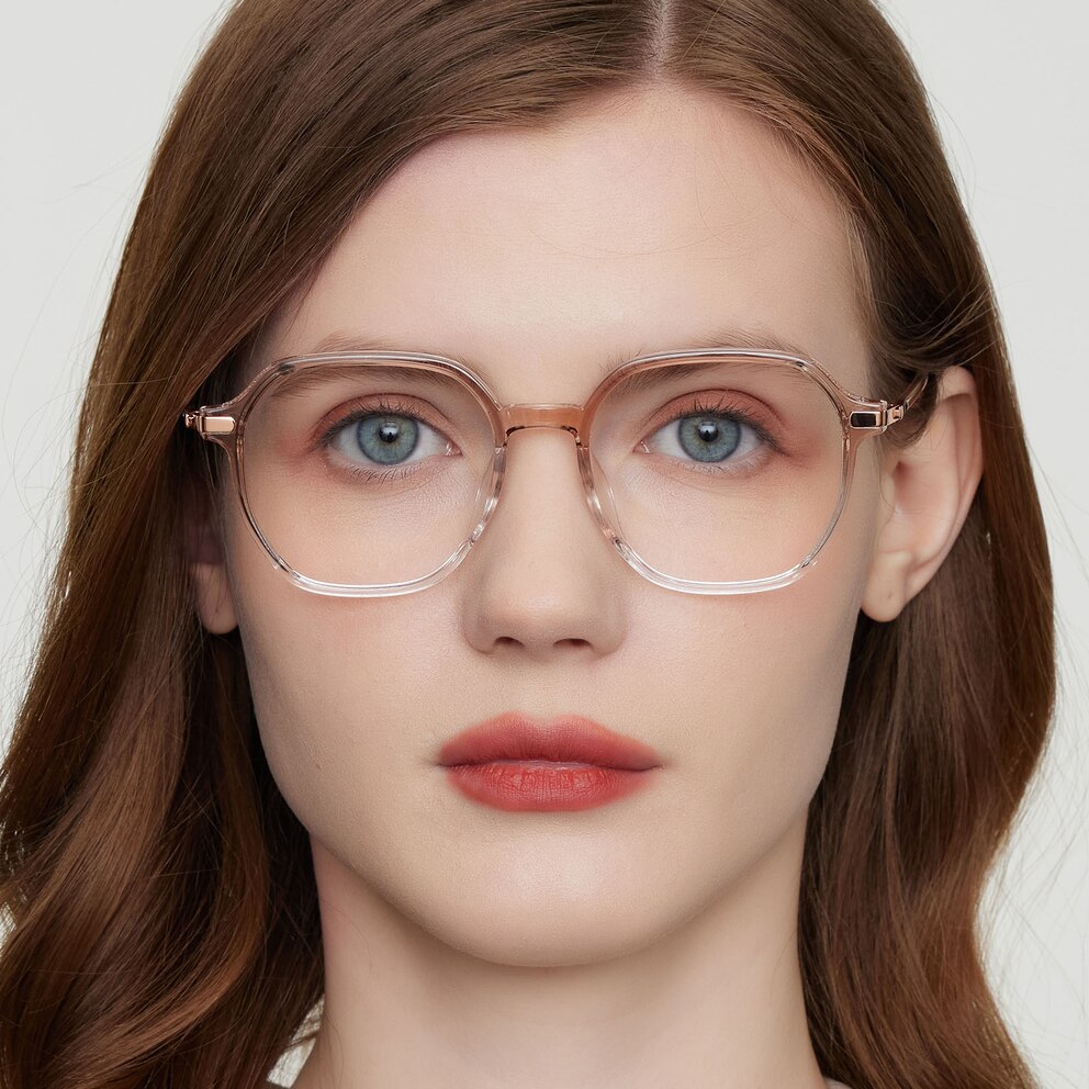 Harriet Polygon - Champagne Eyeglasses