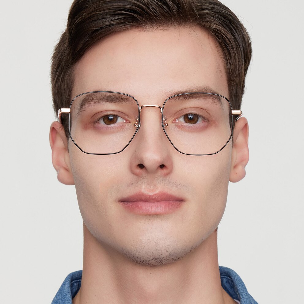 Smollett Polygon - Black Eyeglasses