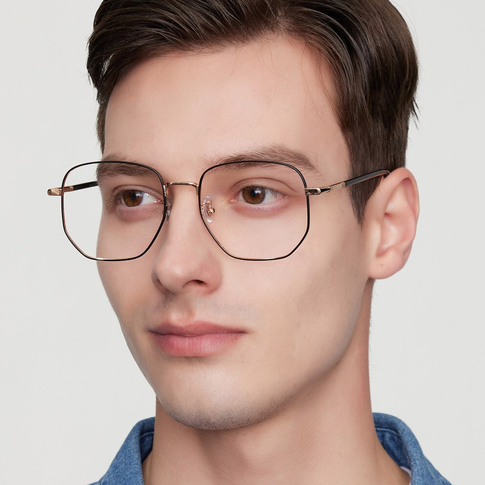 Smollett Polygon - Black Eyeglasses
