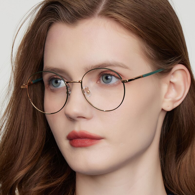 Traverse Round - Green Eyeglasses