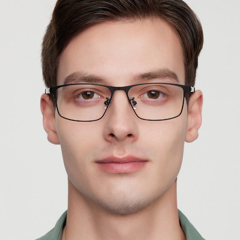 Stuart Rectangle - Black Eyeglasses