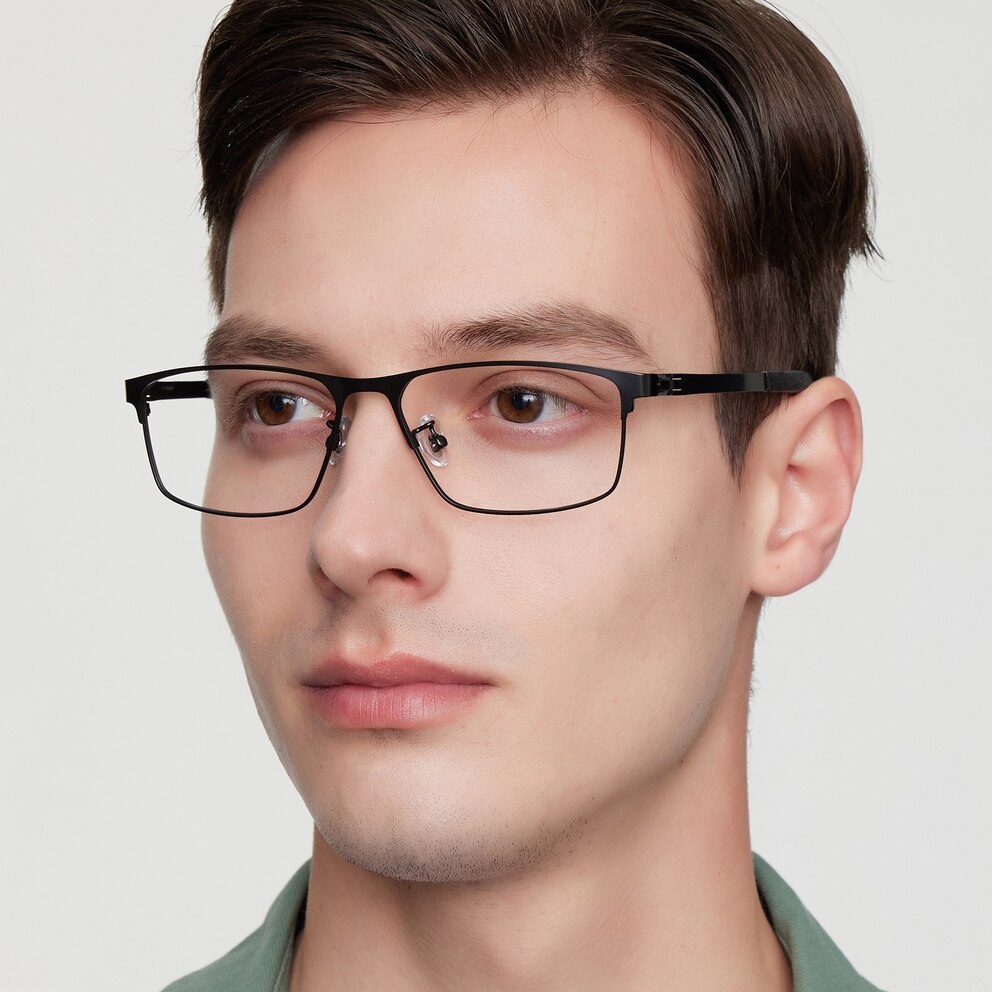 Stuart Rectangle - Black Eyeglasses
