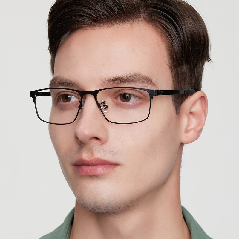 Stuart Rectangle - Black Eyeglasses