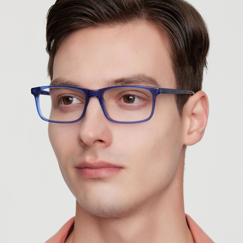 Sheridan Rectangle - Blue Eyeglasses