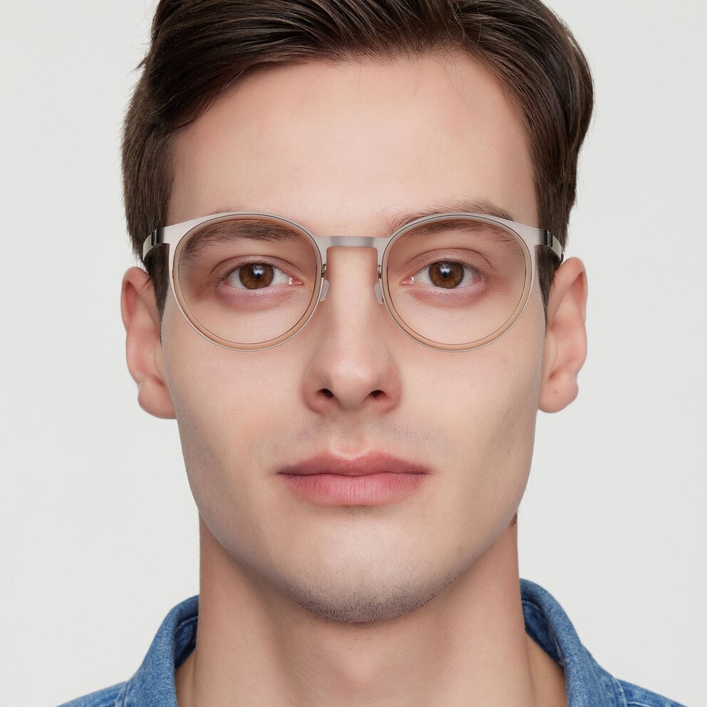 Angelo Round - Orange/Gunmetal Eyeglasses