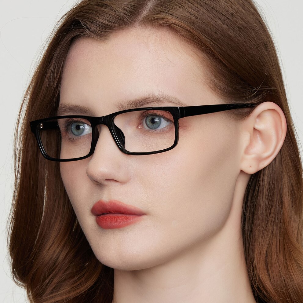 Silvester Rectangle - Black Eyeglasses