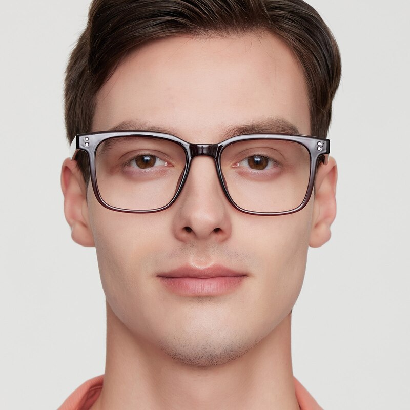 Roderick Square - Burgundy Eyeglasses