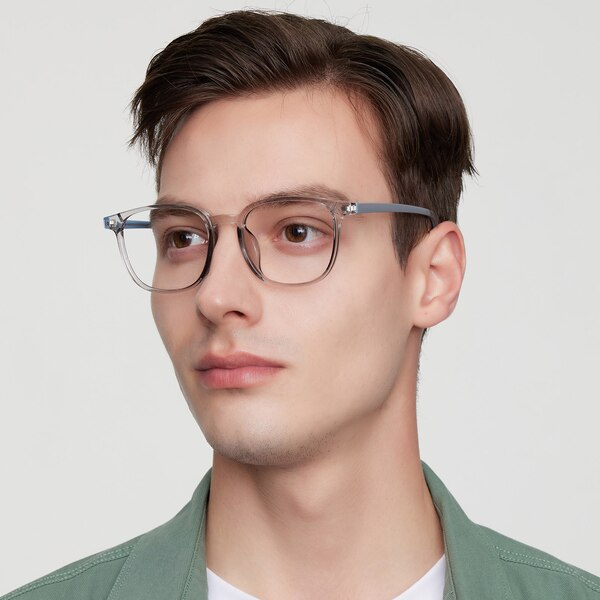 Defender Square - Gray/Blue Eyeglasses