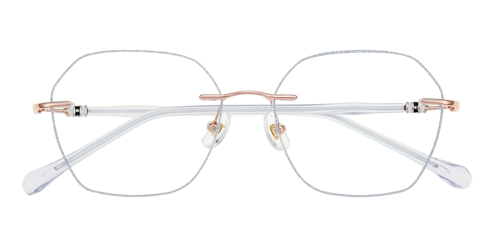 Magnolia Polygon Rose Gold/Clear Eyeglasses | Glassesshop