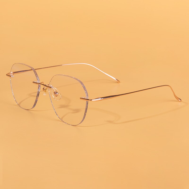 Myosotis Polygon - Rose Gold Eyeglasses