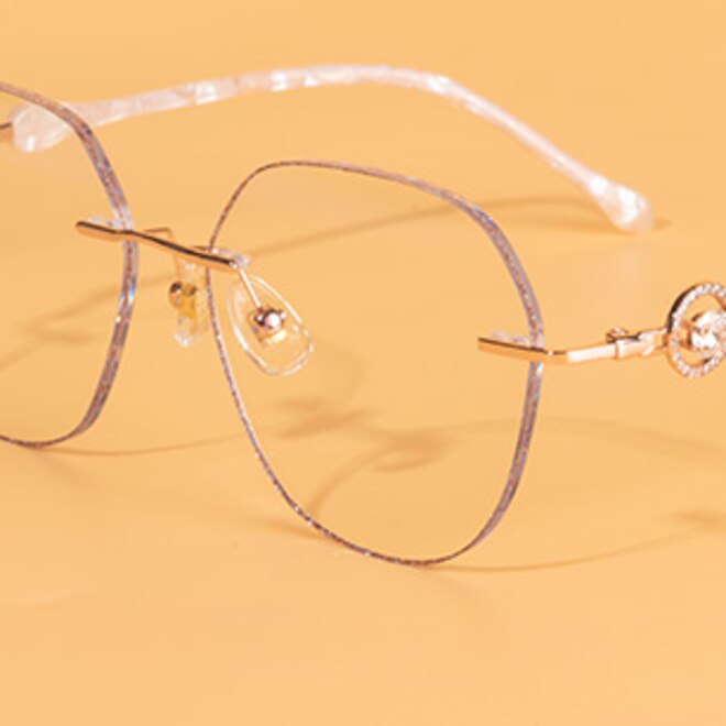 Pyrus Polygon - Rose Gold Eyeglasses