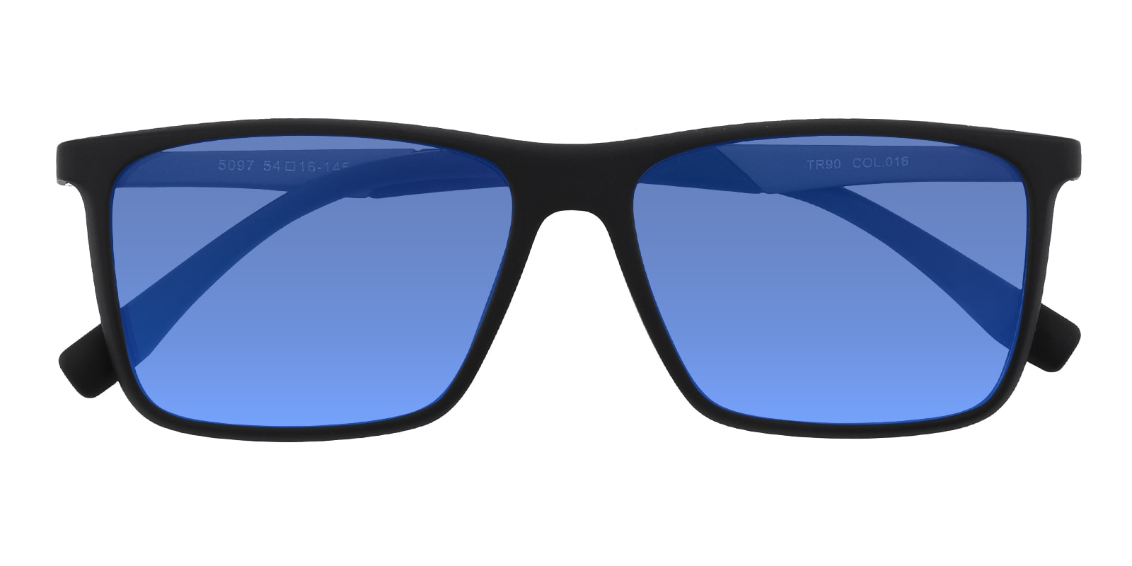 Bruno Rectangle - Black/Gunmetal—Blue Block Phtochromic Blue Eyeglasses