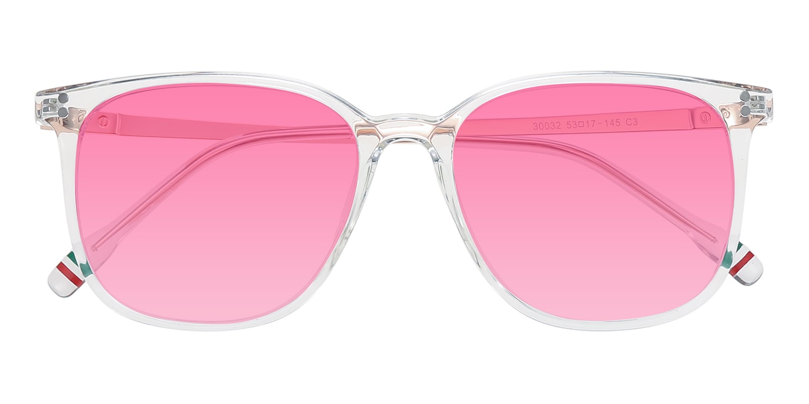 Gulfport Rectangle - Crystal/Golden—Blue Block Phtochromic Pink Eyeglasses