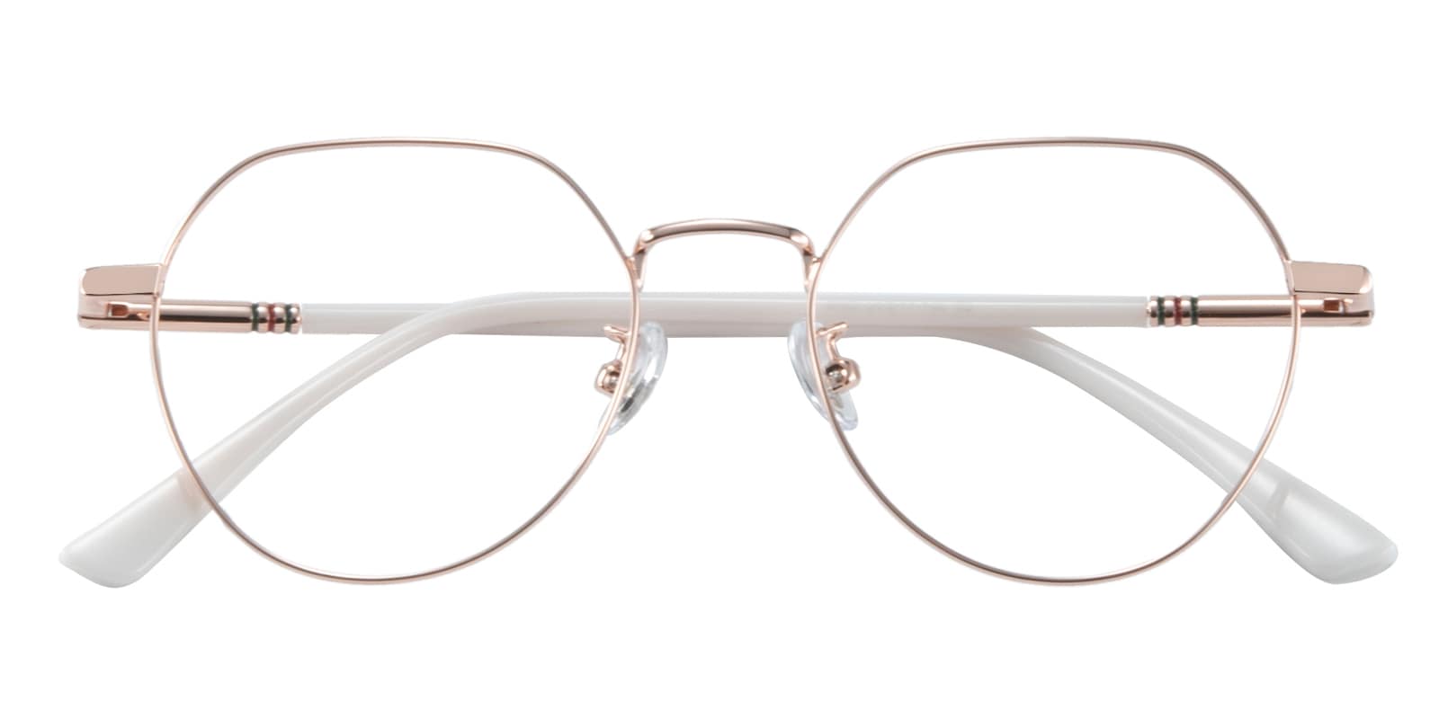 Alva Polygon Rose Gold Eyeglasses | Glassesshop