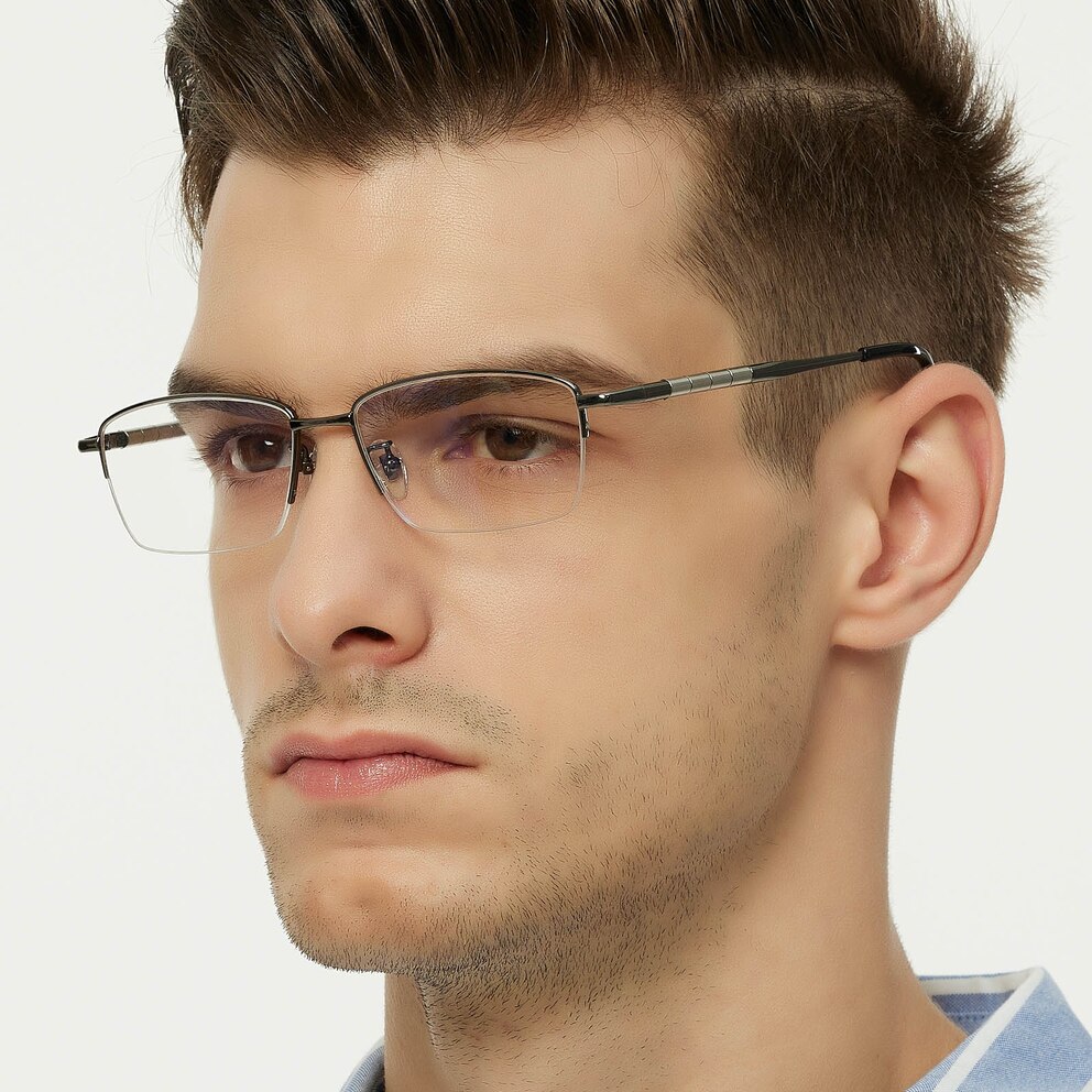 Charles Rectangle - Black Eyeglasses