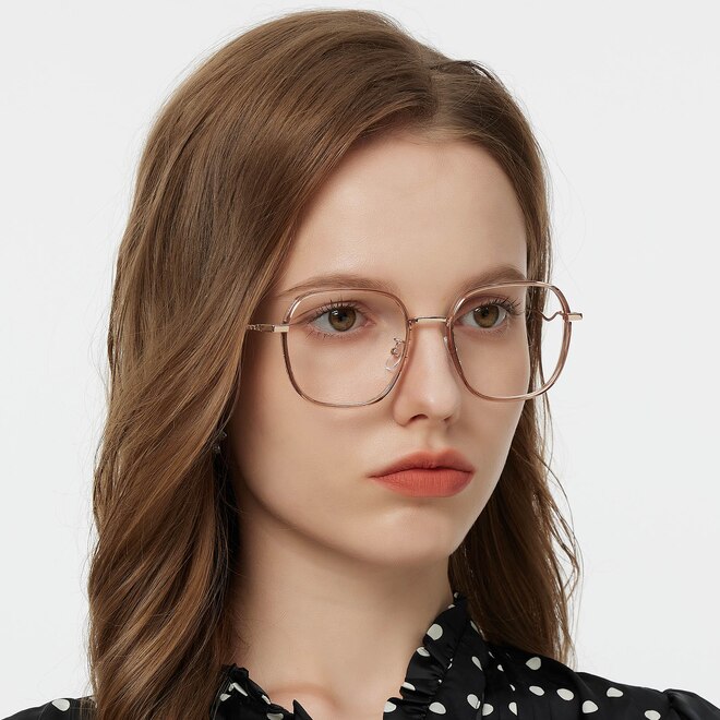 Karen Polygon - Champagne Eyeglasses