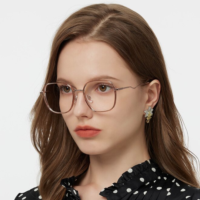 Karen Polygon - Champagne Eyeglasses