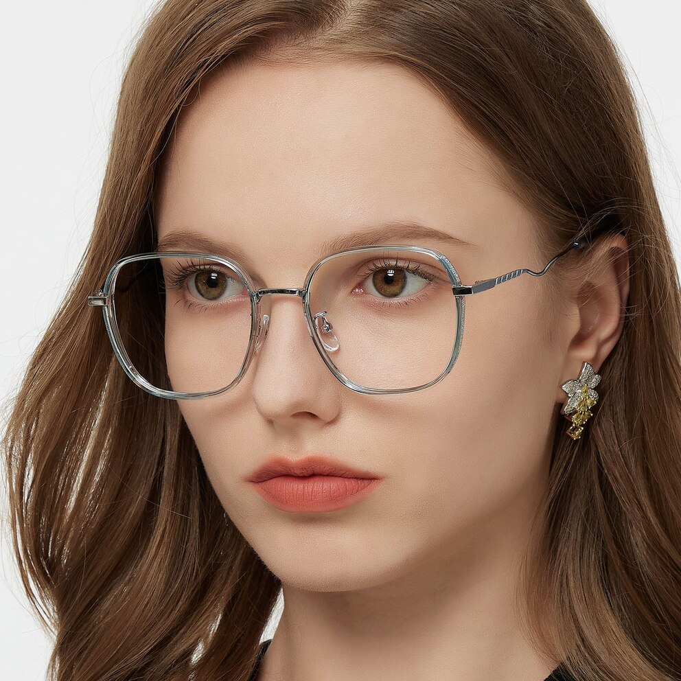 Karen Polygon - Blue Eyeglasses