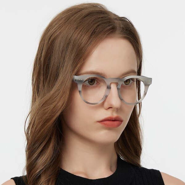 Lufkin Round - Gray Eyeglasses