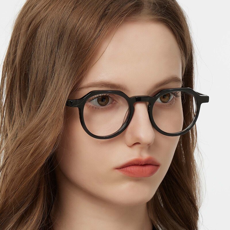 Hunter Polygon - Black Eyeglasses
